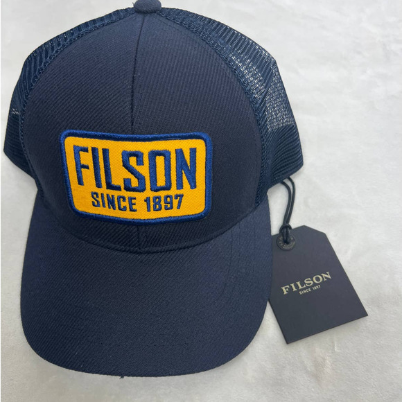 Filson | Accessories | Nwt Filson Mesh Snap Back Logger Cap Hat Navy ...